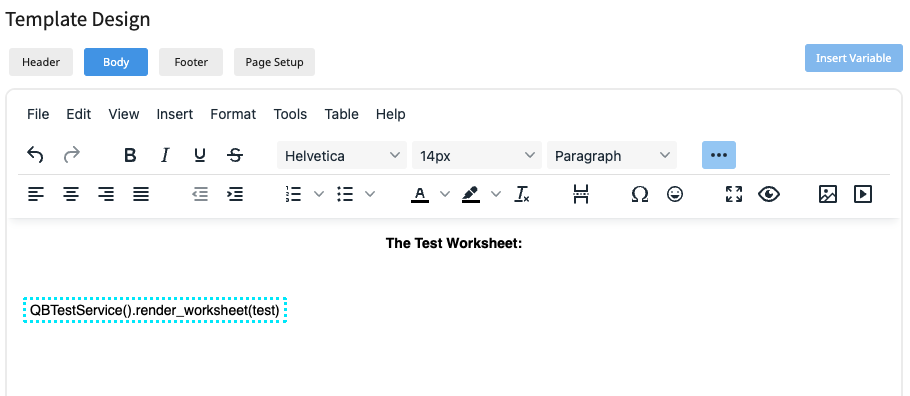 Visual Editor Template – QBench LIMS Help Center